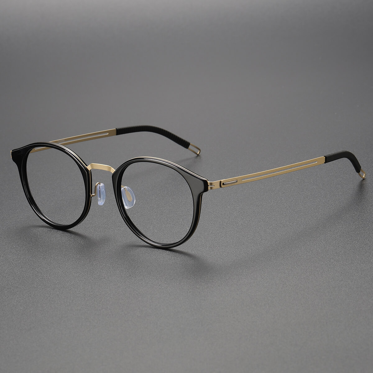 Elegant Black and Gold Glasses LE0174 - Premium Titanium