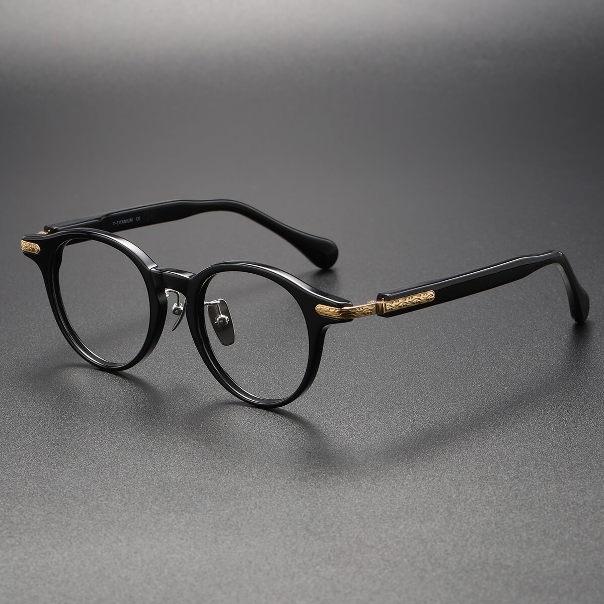 Black Glasses LE0153 - Round & Thick Acetate Frames for All