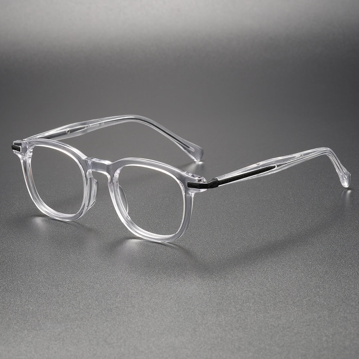 Transparent Frame Glasses - LE0067 Round Acetate Vision Essentials