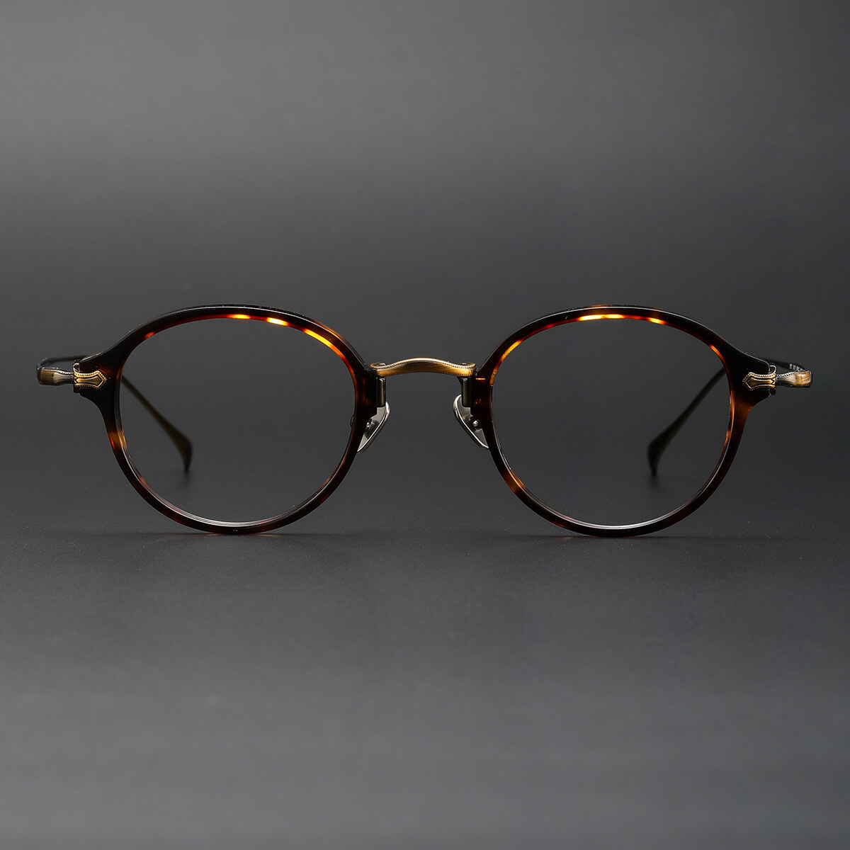 Round Tortoise Shell Prescription Glasses - LE0379 Elegance