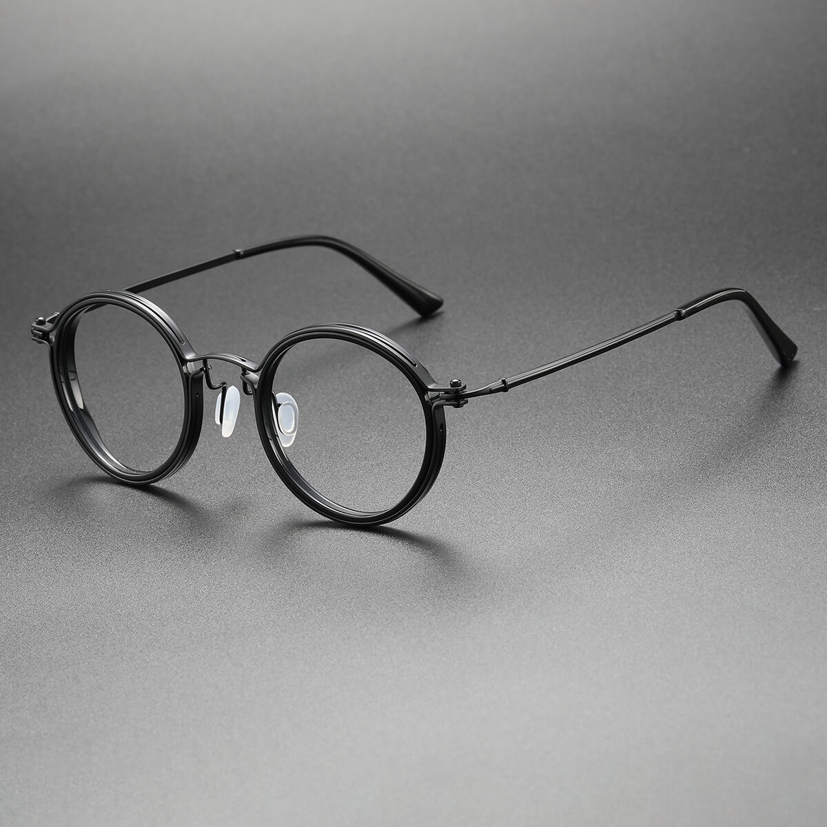 Black Frame Glasses LE0447 - Elegant Round Design by Olet Optical