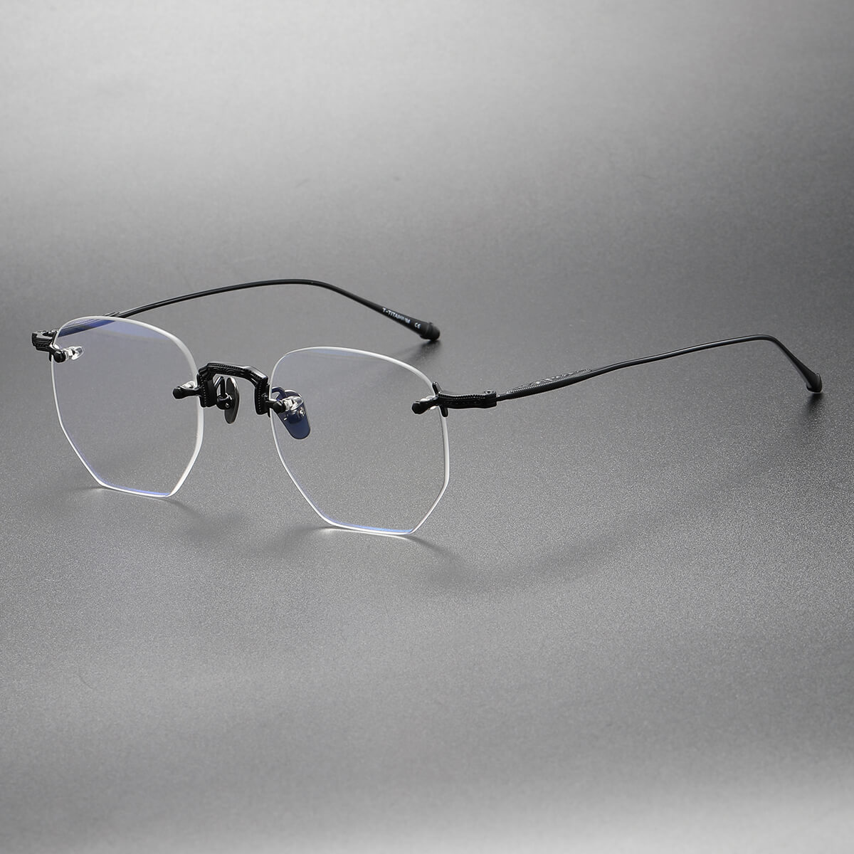 Spectacles Rimless LE0411 - Sleek Black Titanium for Modern Style