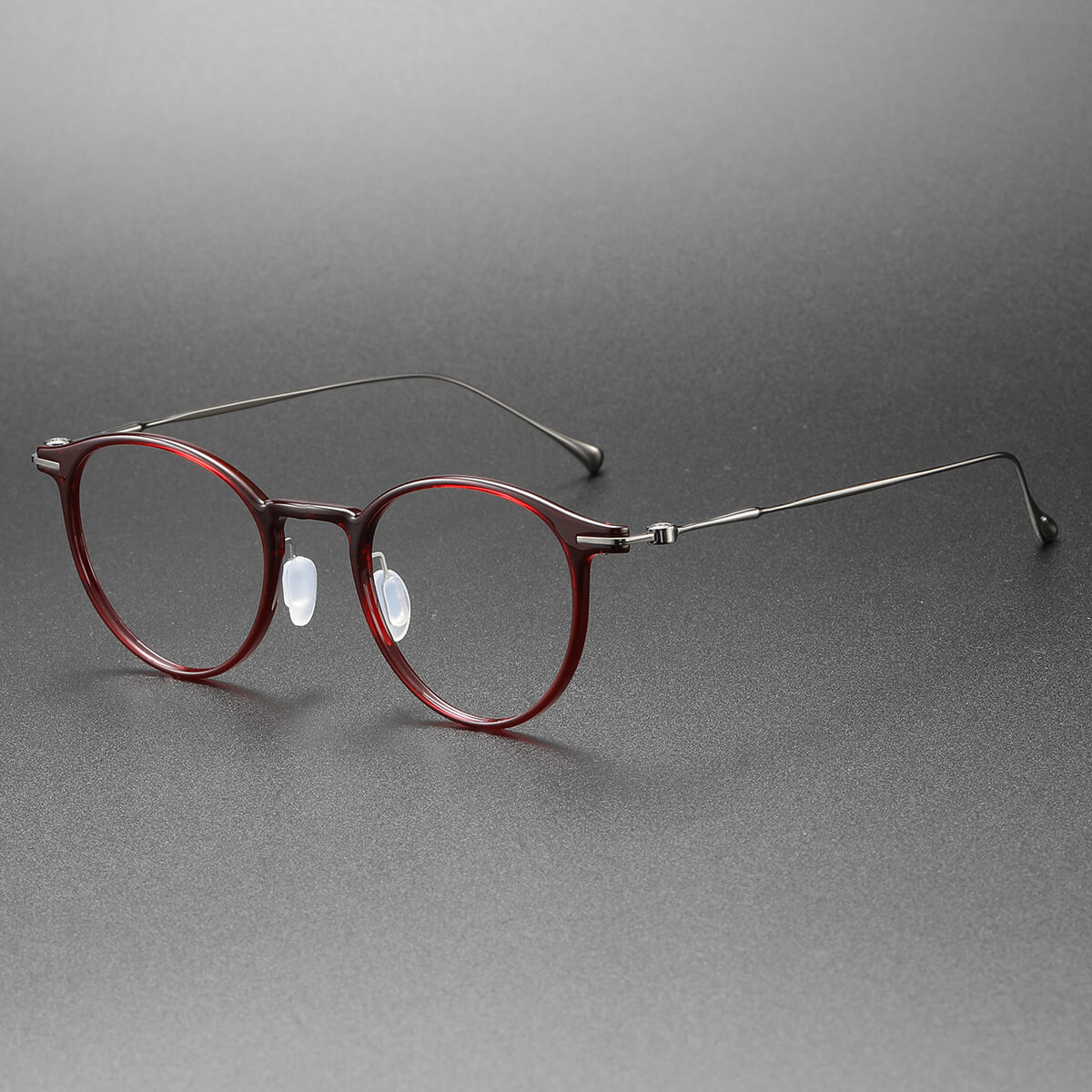 Round Glasses LE0197 - Women's Translucent Red Elegance