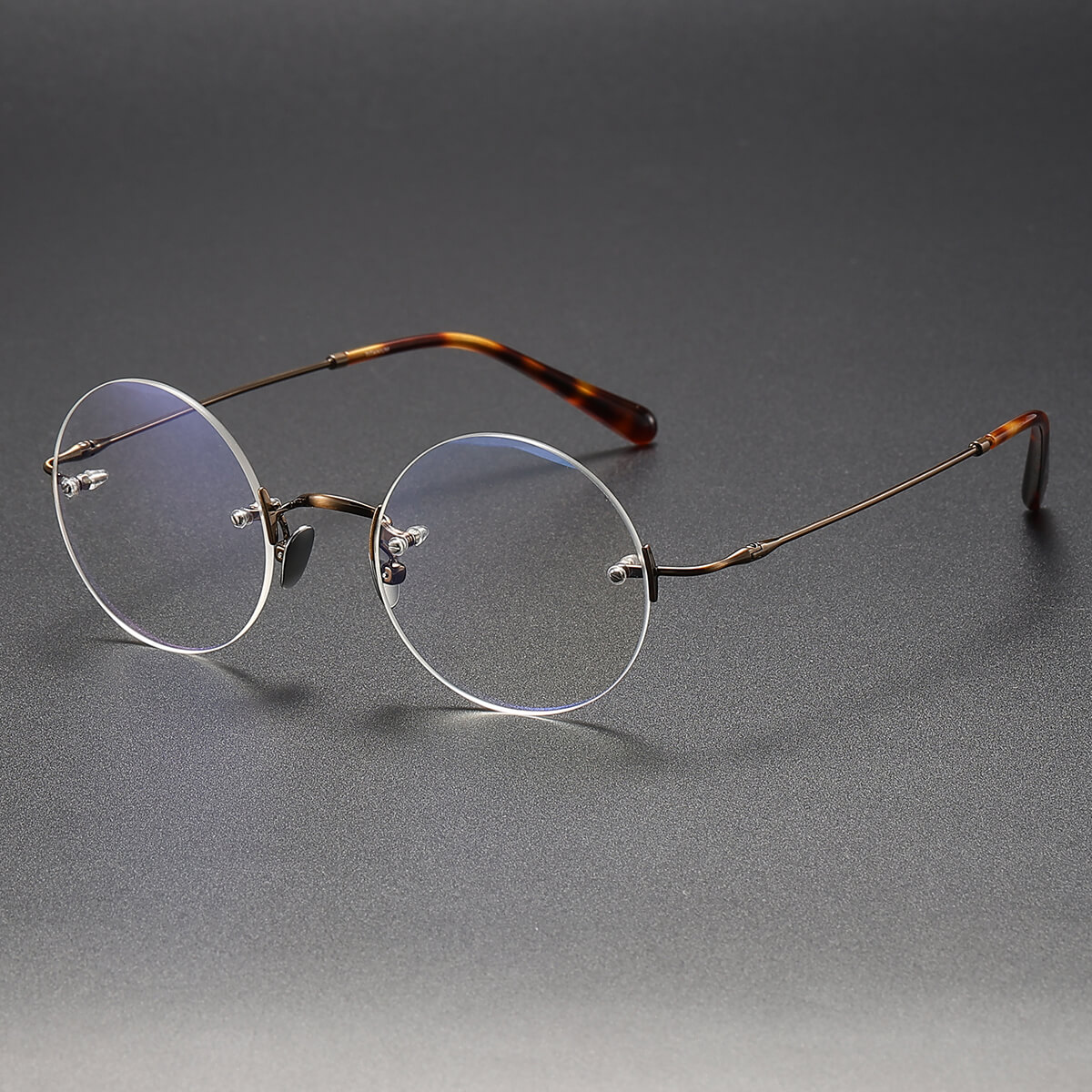 US$ 45.29 - Rimless Titanium Glasses LE1114_Bronze - www.oletoptical.com