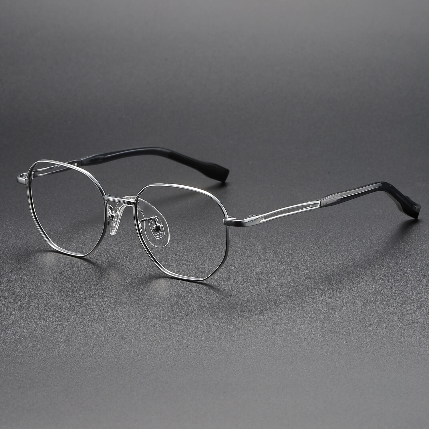 US$ 43.82 - Geometric Titanium Glasses LE1288_Silver - www.oletoptical.com
