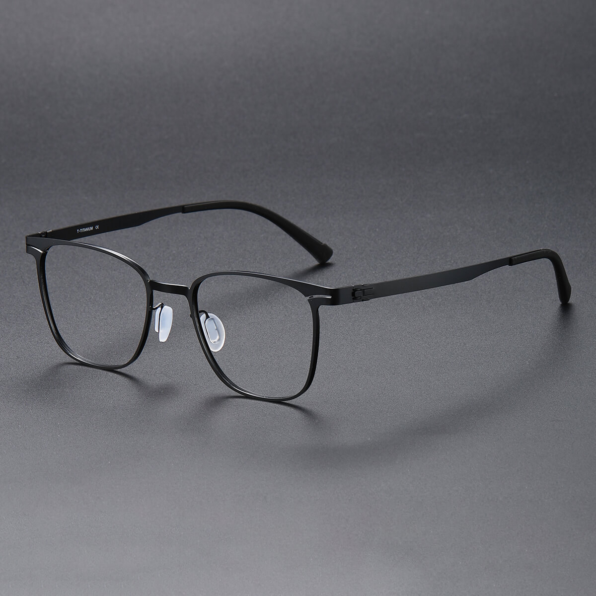 US$ 41.18 - Square Titanium Glasses LE1237_Black - www.oletoptical.com