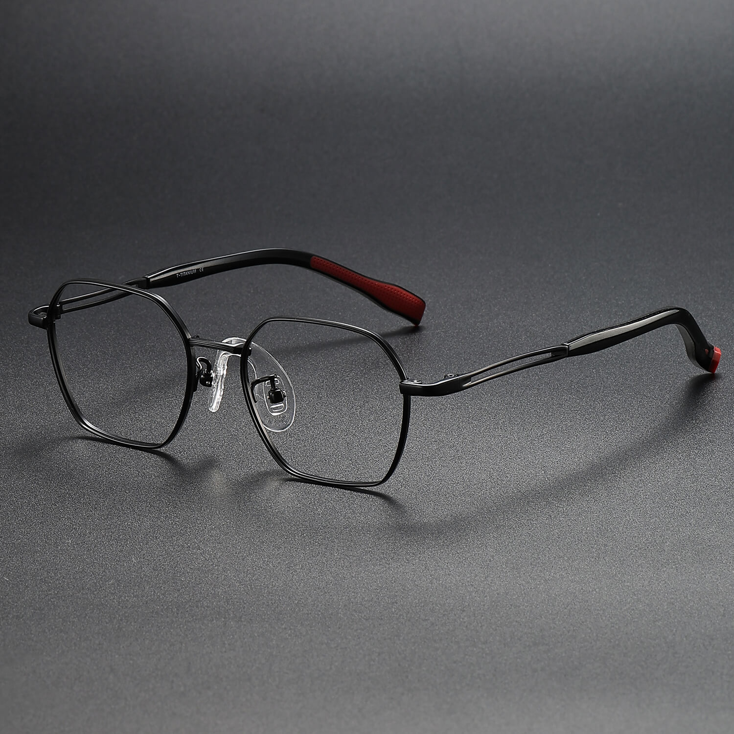 US$ 43.82 - Geometric Titanium Glasses LE1231_Black - www.oletoptical.com