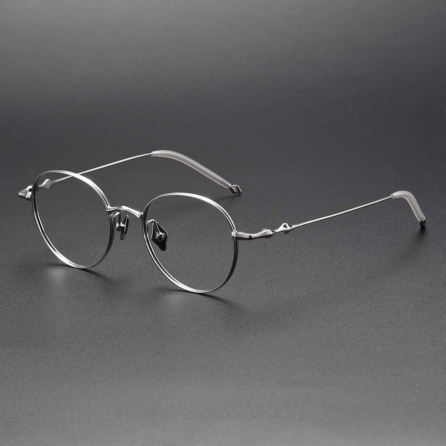 US$ 45.29 - Round Titanium Glasses LE1120_Silver - www.oletoptical.com