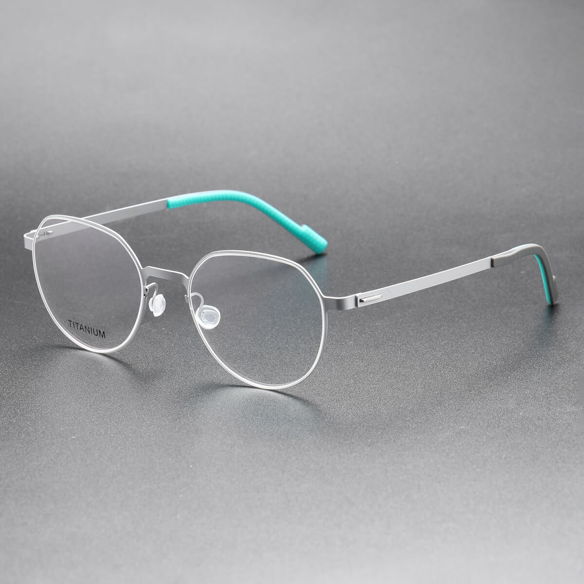 US$ 47.79 - Geometric Titanium Glasses LE8023_Silver - www.oletoptical.com