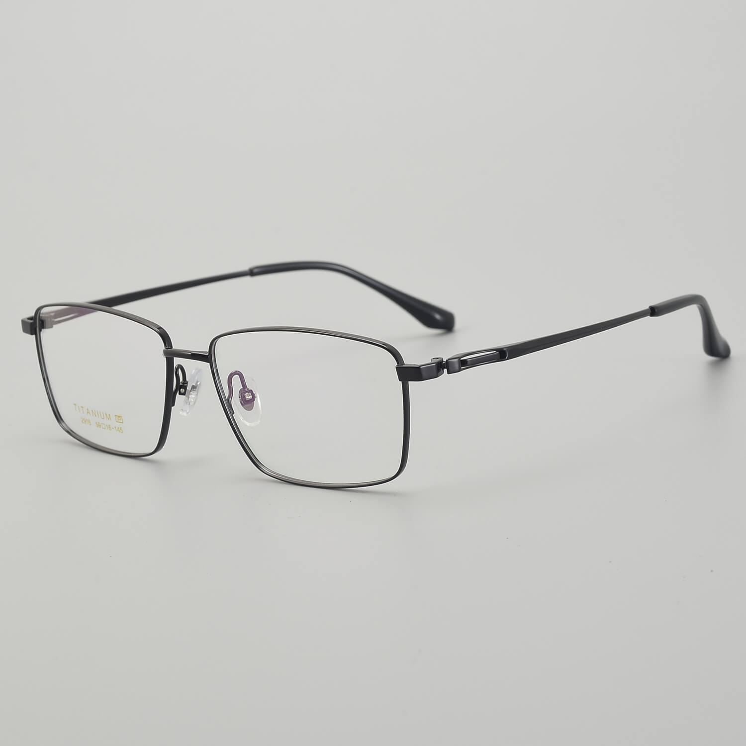 US$ 51.18 - Rectangle Titanium Glasses LE5351_Black - www.oletoptical.com