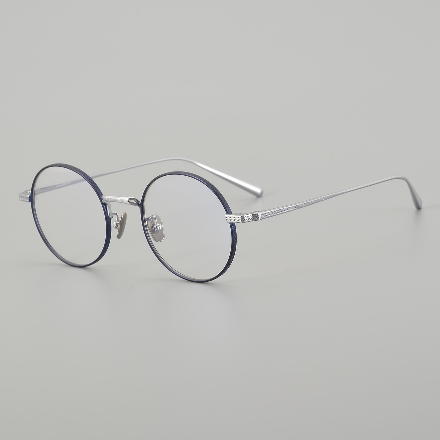 US$ 48.24 - Round Titanium Glasses LE5299_Blue - Silver - www ...