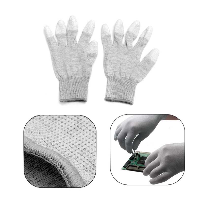 US$ 0.70 - 1Pair Anti Static Antiskid Glove PC Computer ESD Electronic Work Repair Gloves - www ...