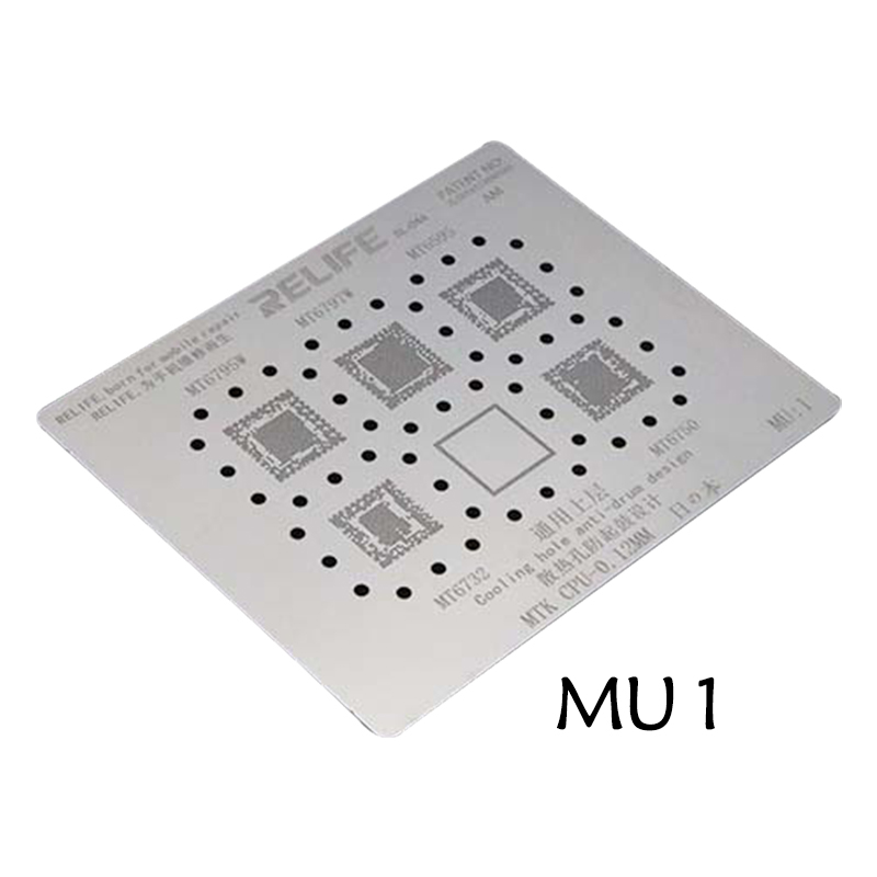 US$ 2.45 - RL-044 MU1 MU2 Steel net 0.12mm MTK CPU reballing stencil cooling hole anti-drum ...