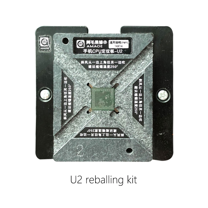 US$ 2.25 - AMAOE U2 CPU reballing stencil position platform 0.12MM steel mesh for MSM8956 MT6797 ...