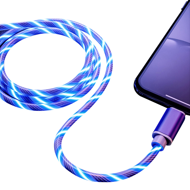 US$ 1.28 - Glowing Cable Mobile Phone Charging Cables LED light Micro ...