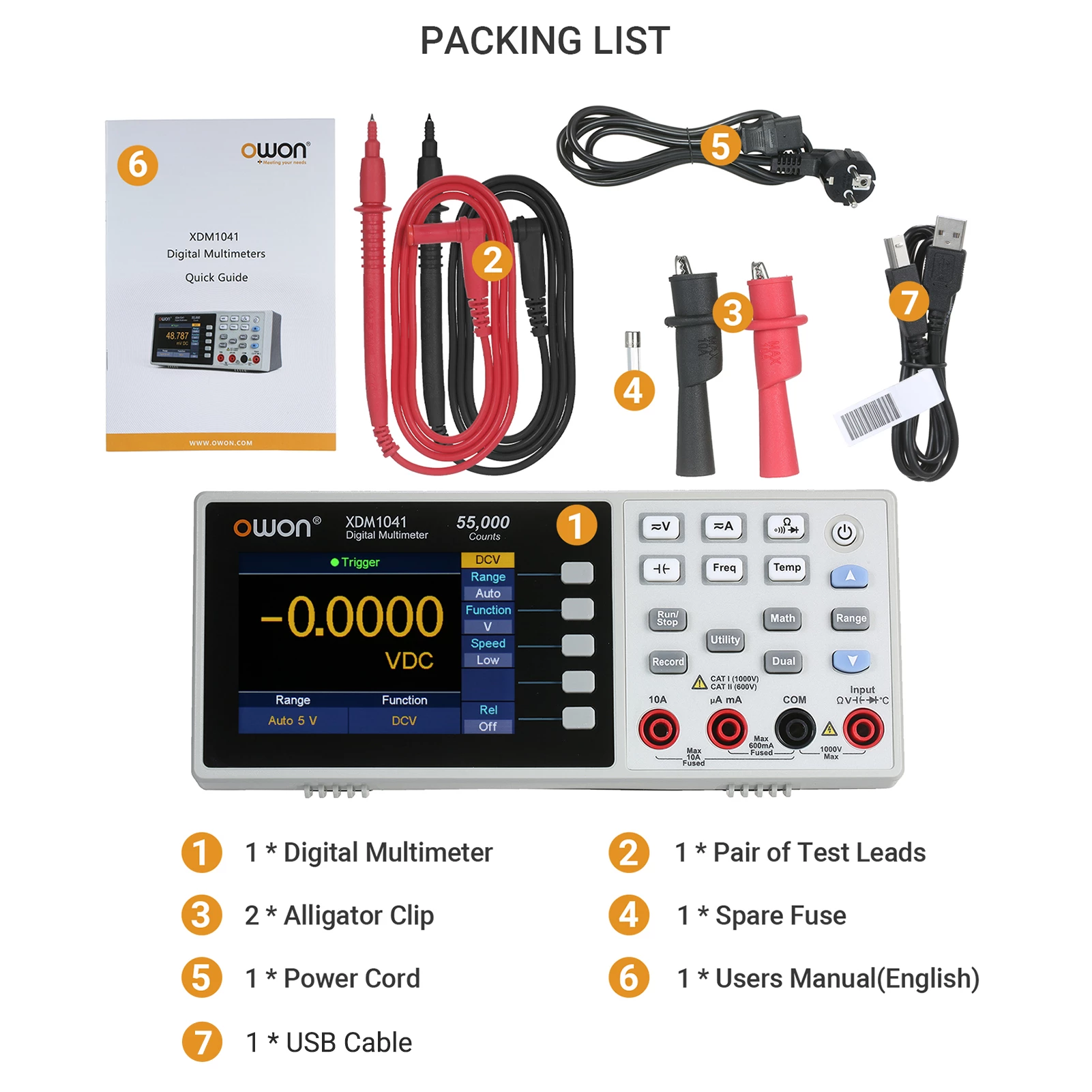 US$ 93.77 - Owon XDM1041/ XDM1241 Digital Multimeter 55000 Counts High ...