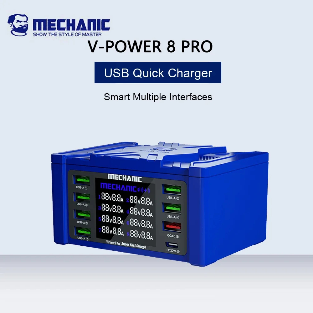 US$ 21.60 - MECHANIC V-POWER 8 PRO USB Smart Fast Charge LCD Digital ...