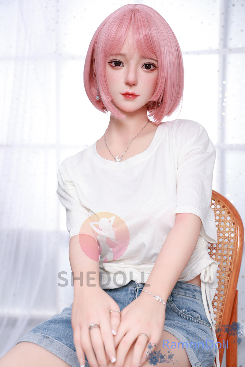 ピンクの髪 SHEDOLL 等身大人形 158cm 顾小雨（Xiaoyu）#1メイク リアルドール