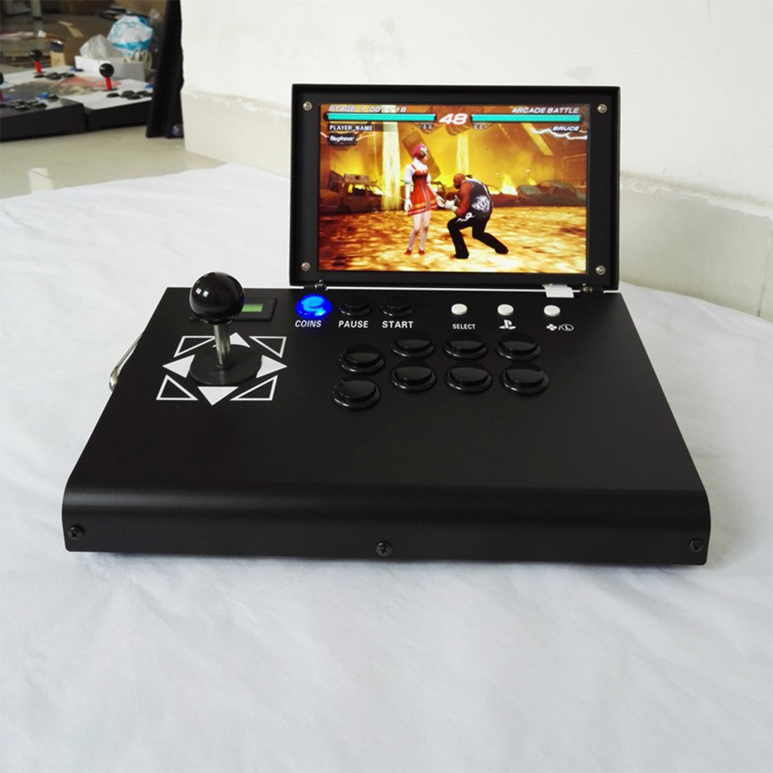8700 Games 3D Pandora Games Console with Monitor Mini Clamshell Arcade ...