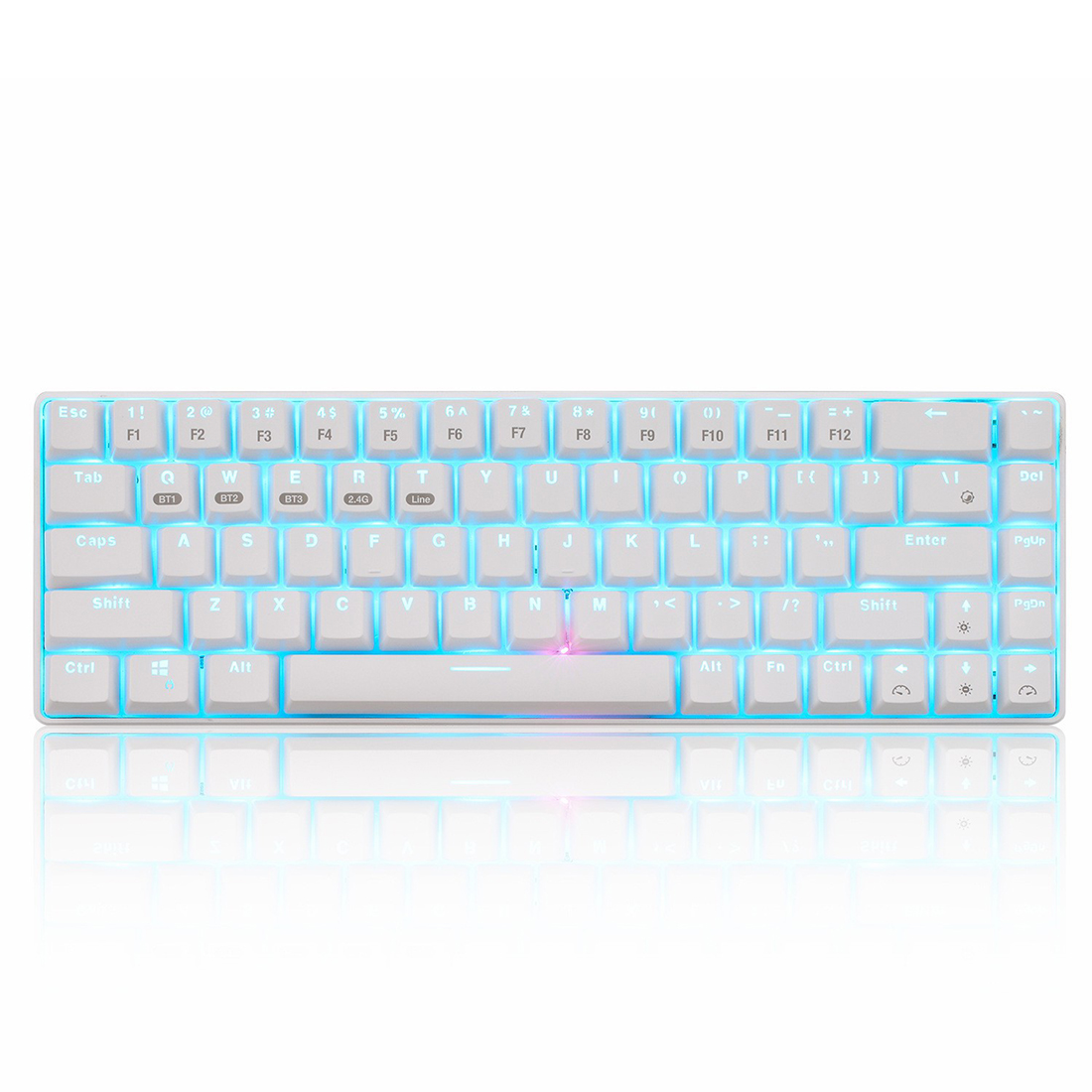 XM-RF68 Mechanical Keyboard 68-Key 3 Modes Bluetooth 2.4GHz Wireless ...