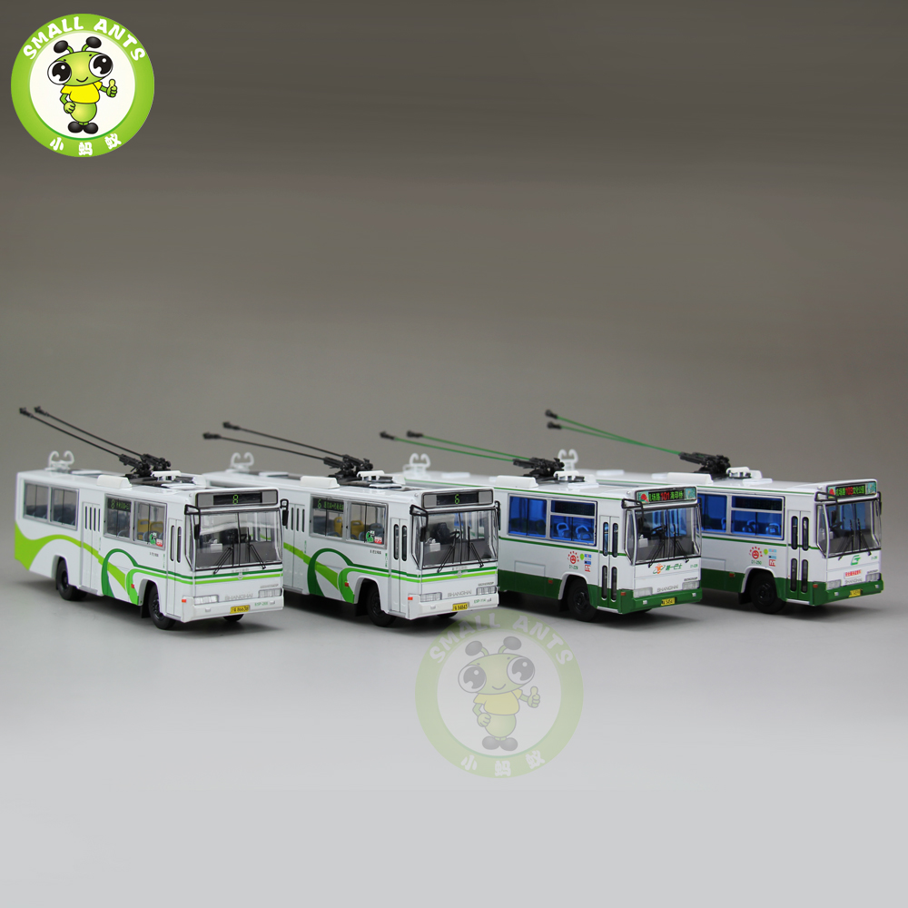1/76 ShangHai Brand Trolleybus Bus Diecast Bus Car Model Toys Kids ...