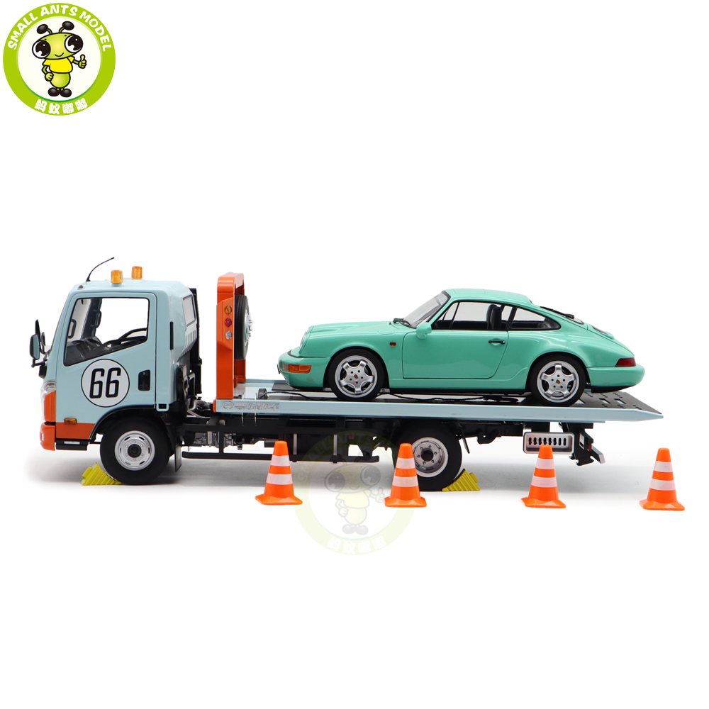 1/18 Naveco Car Rescue Vehicle Wrecker Flatbed Trailer GULF Diecast ...
