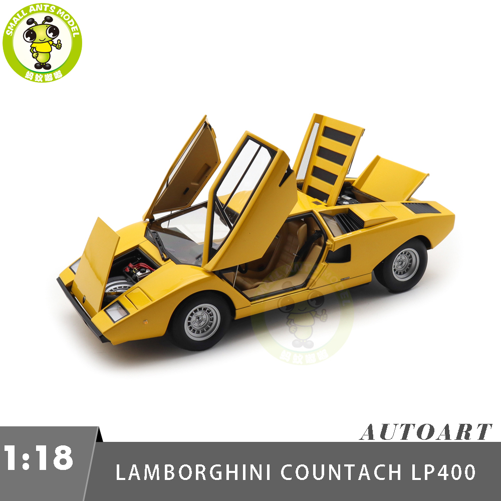1/18 Lamborghini Countach LP400 AUTOart 74646 Yellow Diecast Model Car ...