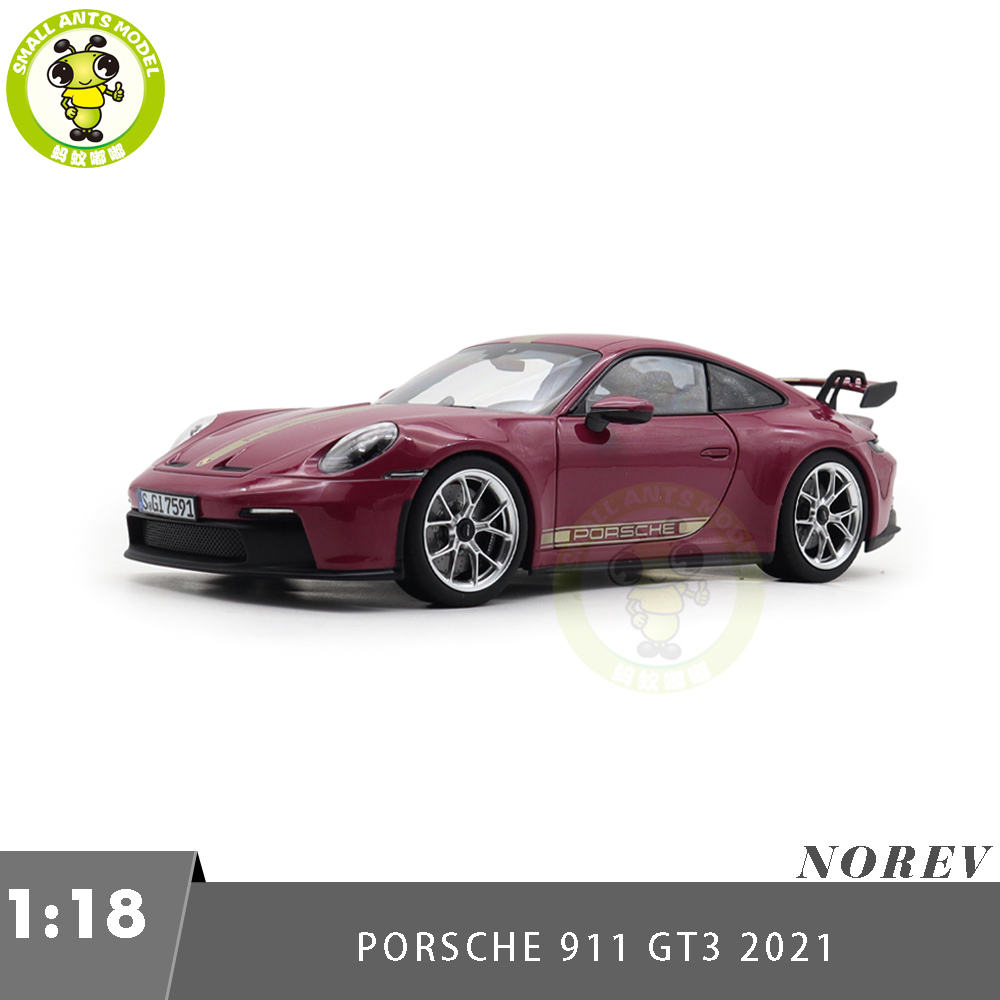 1/18 Porsche 911 992 GT3 2021 Norev 187386 Ruby Star Neo Diecast Model ...