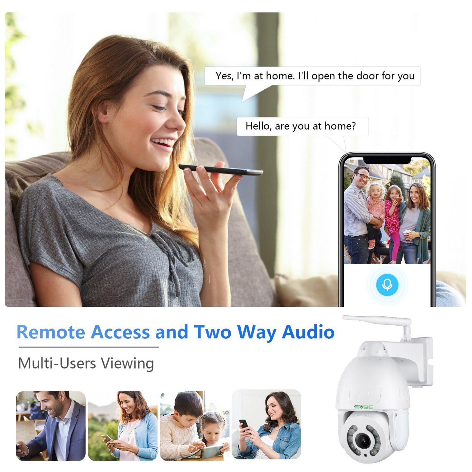 New Auto Track PTZ WiFi Camera Outdoor Wireless 5MP 5X Zoom Spotlight ...