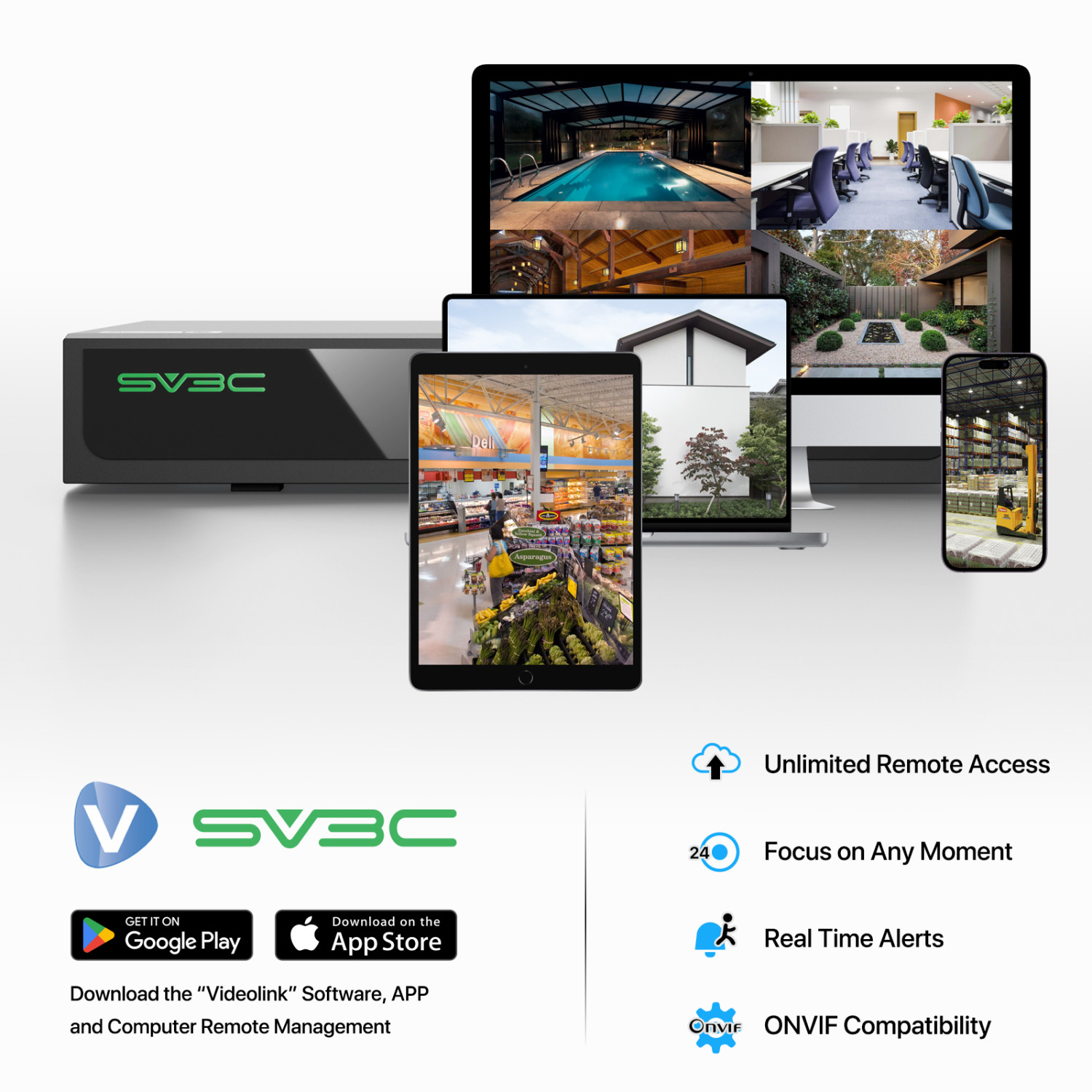 US$ 159.99 - SV3C 4K 16 Channel POE NVR, 8Port Network Video Recorder ...