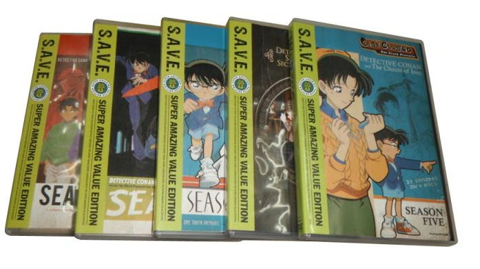 Case Closed The Complete Series Seasons 1-5 DVD Box Set 20 Disc Free ...