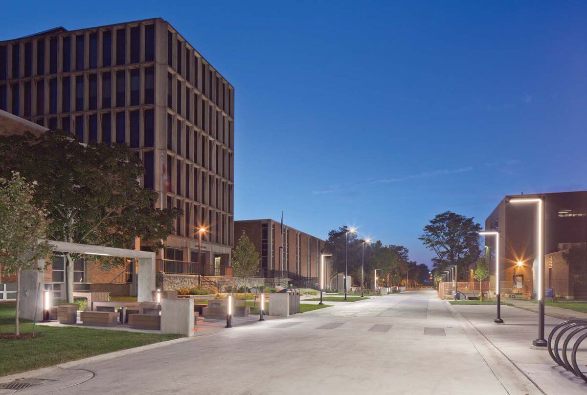 Parking lot led lights | University campus of LED lighting | Adiding Lights