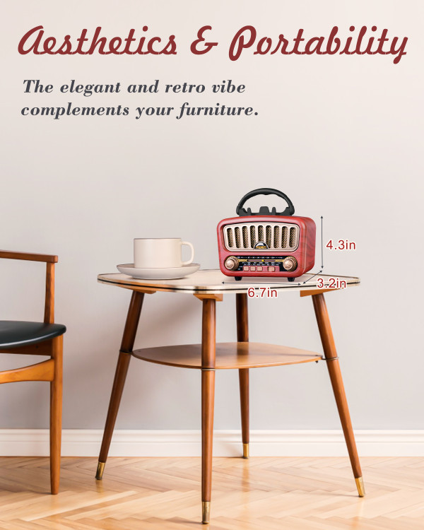 PRUNUS J-180 Vintage Retro Radio Bluetooth Speaker with Best Sound ...