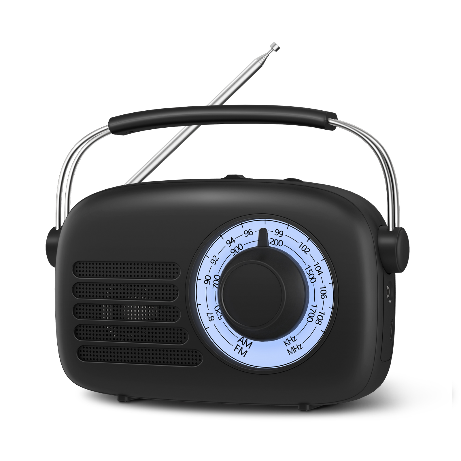 PRUNUS AM FM Radio Portable, AA Battery Operated Radio and USB-C ...