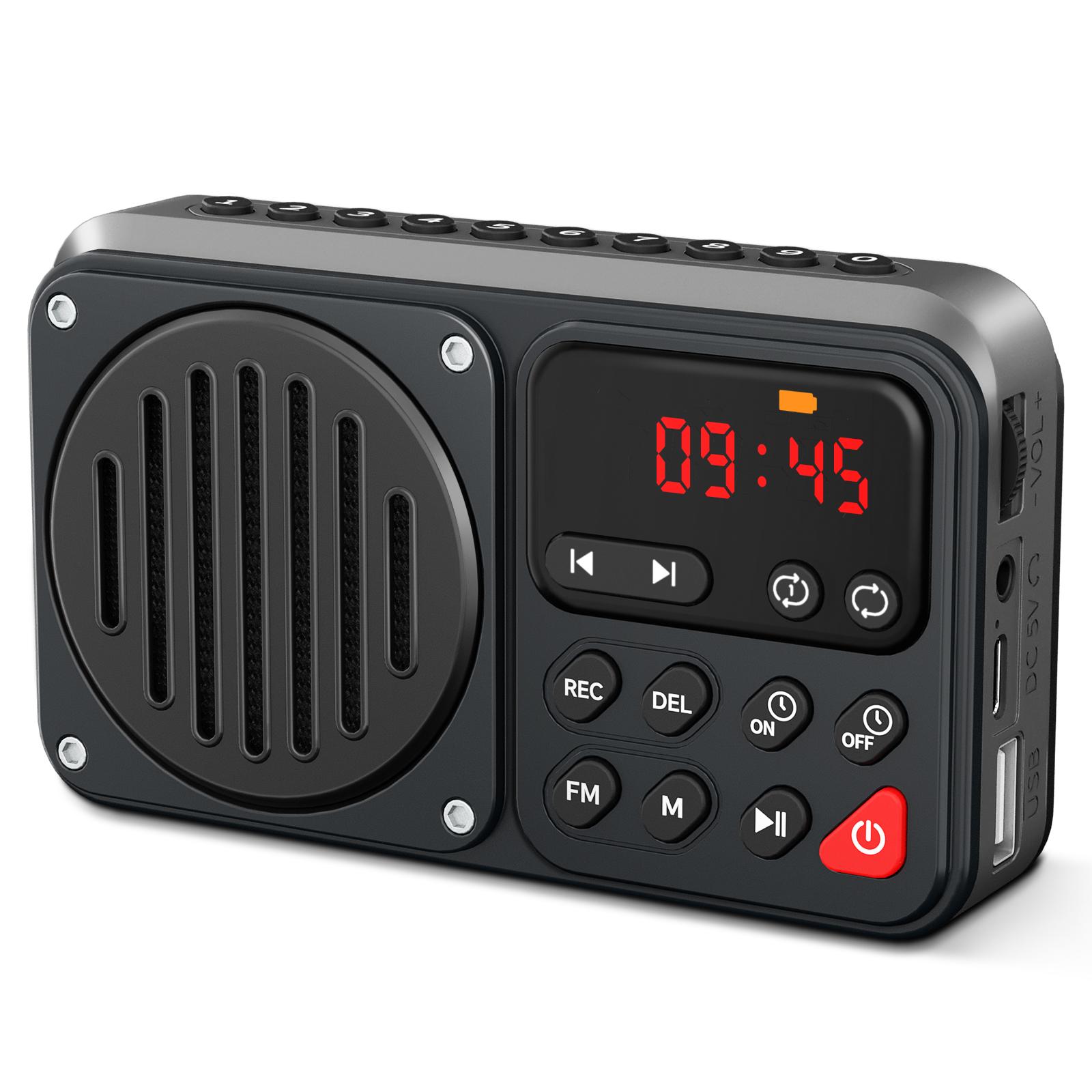 PRUNUS J-405 Rechargeable FM Radio • Bluetooth Speaker • TF Card and USB • 1500mah battery ...