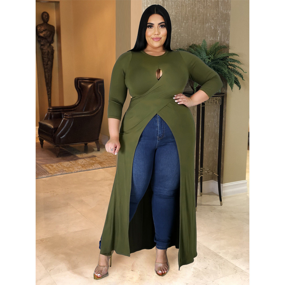 Dear-Fashion | Wholesale Plus Size 5XL Solid Color Sexy Hollow Out ...