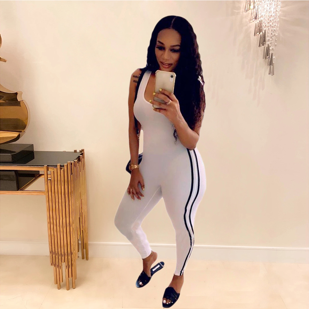 Dear-Fashion | Wholesale Sport Sleeveless Slim Solid Jumpsuit LUO-4015 ...