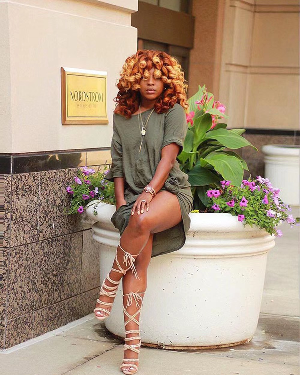 Dear-Fashion | Wholesale O Neck Solid Color Loose Casual Dress LSD-1066 ...