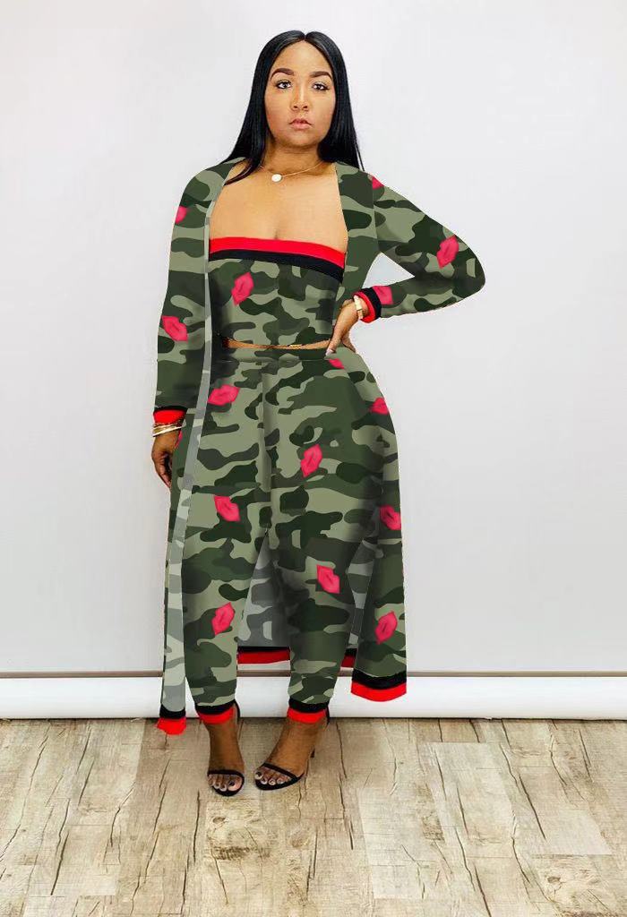 Dear-Fashion | Wholesale Fashion Wrap Chest+Pants+Jacket Camouflage ...