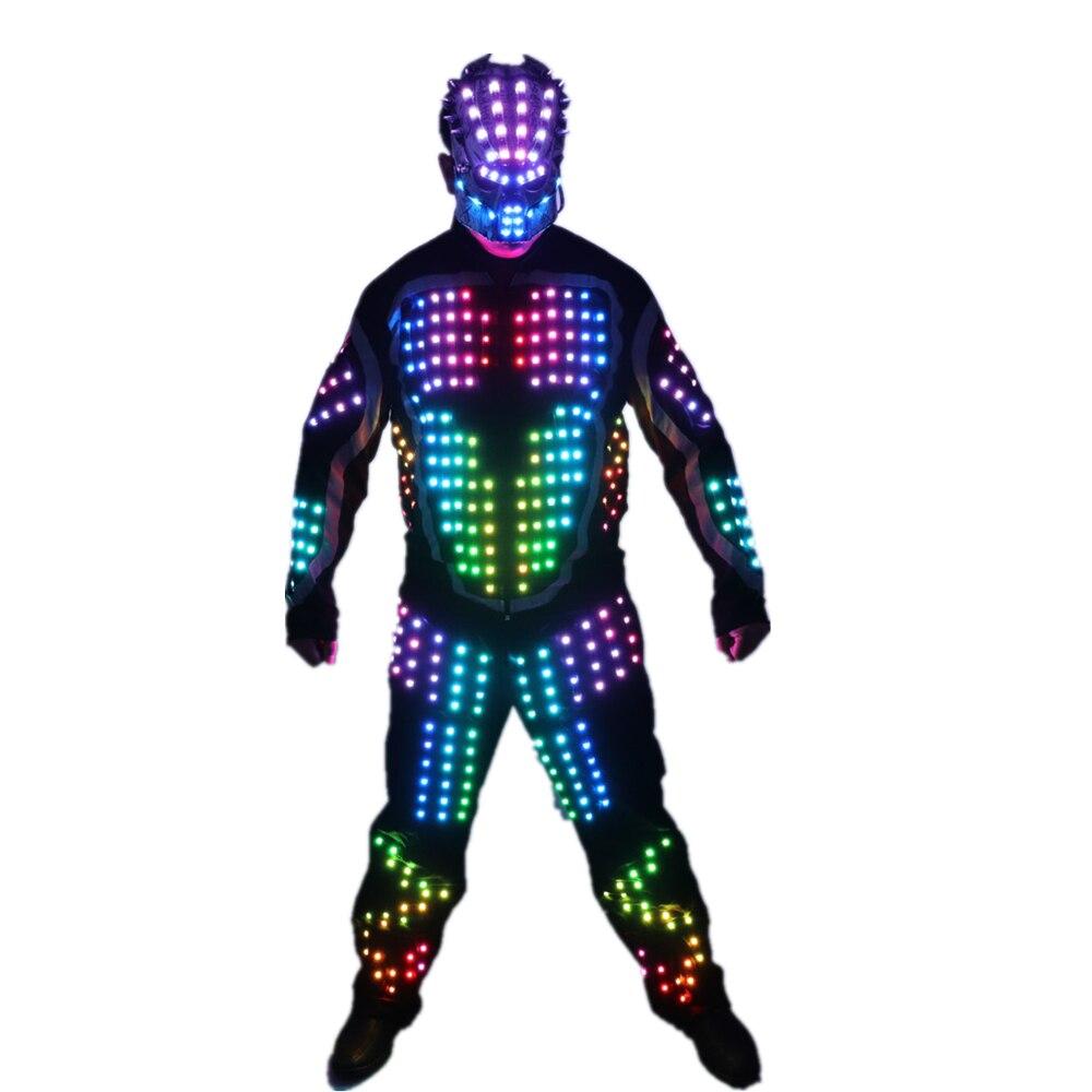 Digital LED Luminous Armor Light Up Jacket Glowing Costumes Suit Bar Digital LED Luminous Armor Light Up Jacket Glowing Costumes Suit Bar