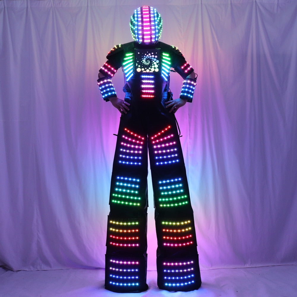 US$ 850.00 - Full Color Remote Control LED Robot Costume Clothes Stilts ...