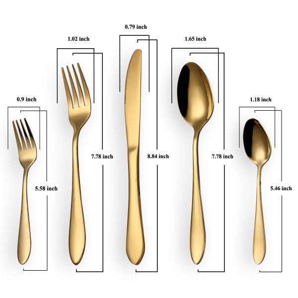 Berglander 108 Golden flatware set