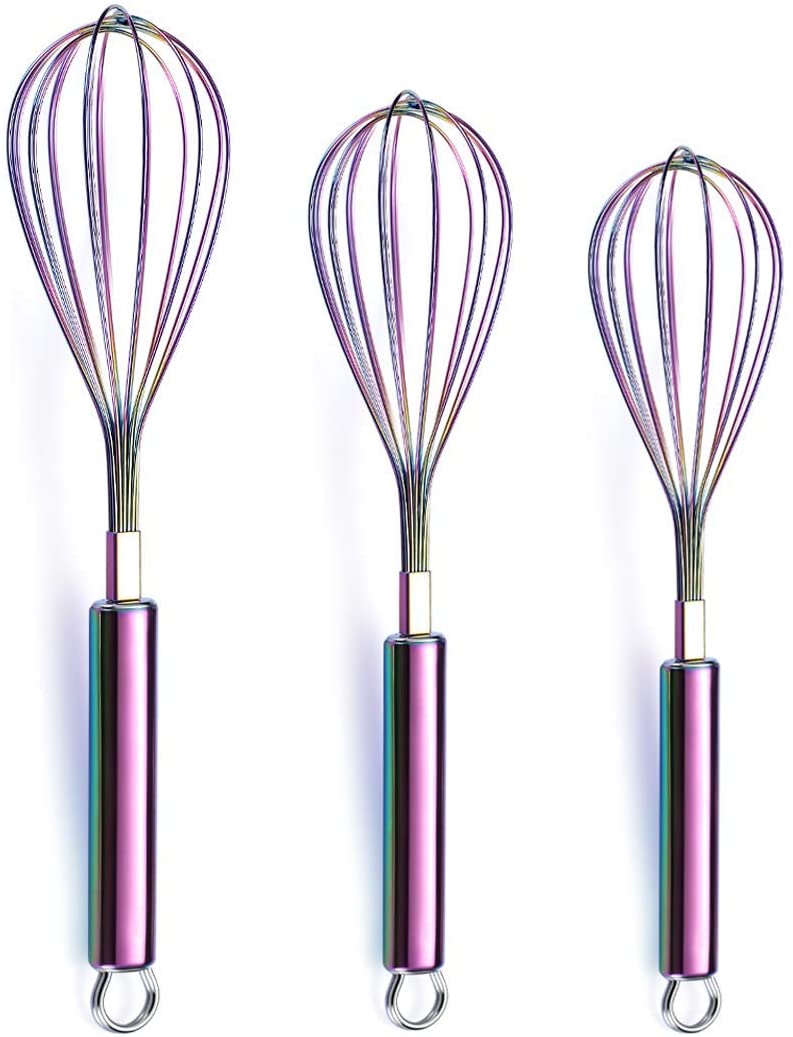 US$ 20.99 - 3 Pack Stainless Steel Whisks 8 +10 +12 Inches , Wire Whisk ...