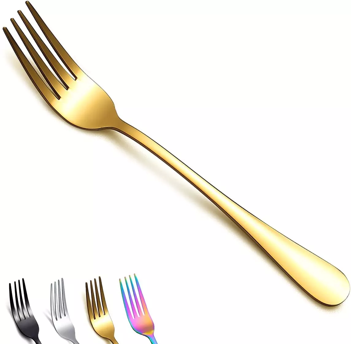 US$ 18.99 - Dinner Forks Set of 12, Stainless Steel Shiny Mirror Fork ...