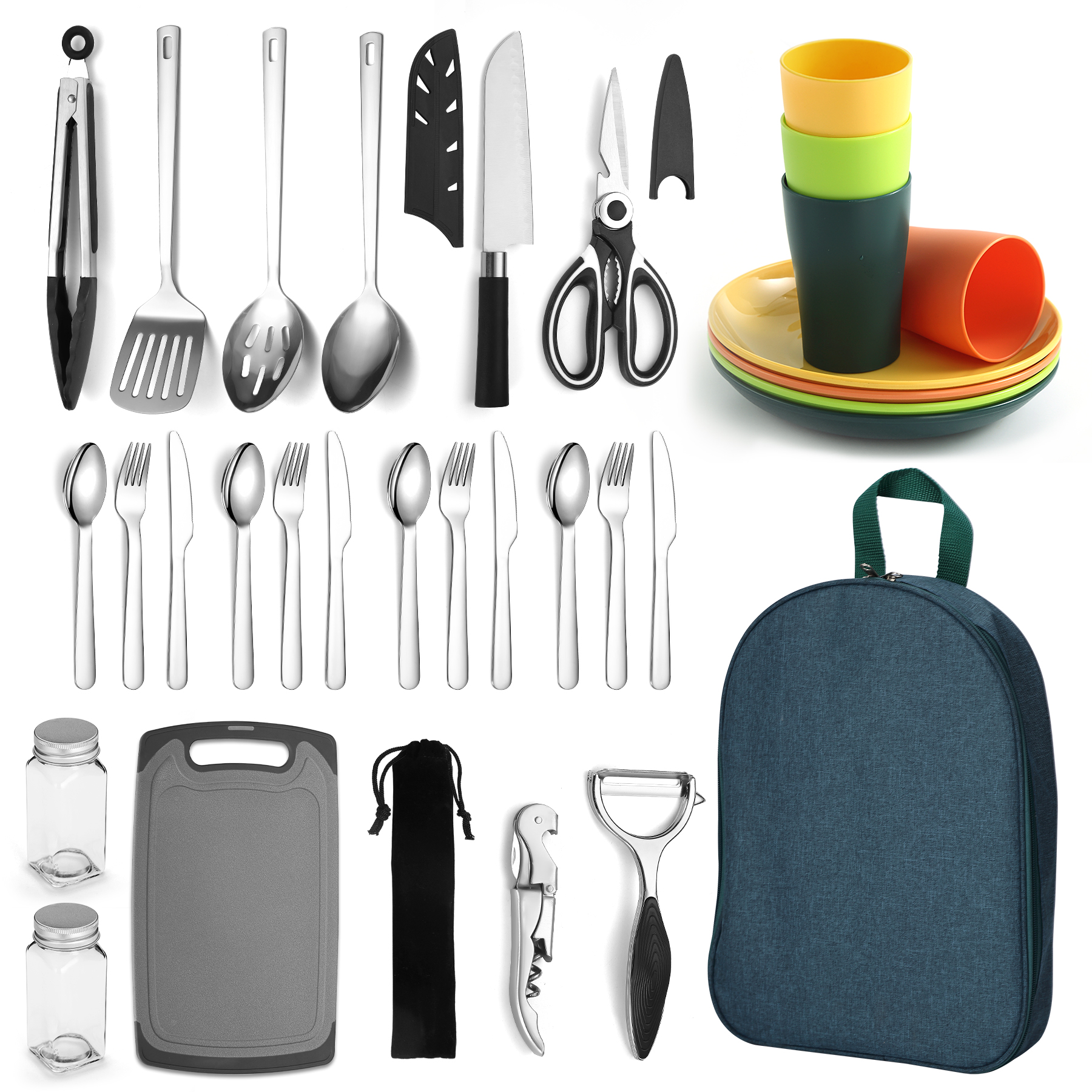 US$ 40.99 - ReaNea Camping Cooking Utensils Set, Camping Accessories ...