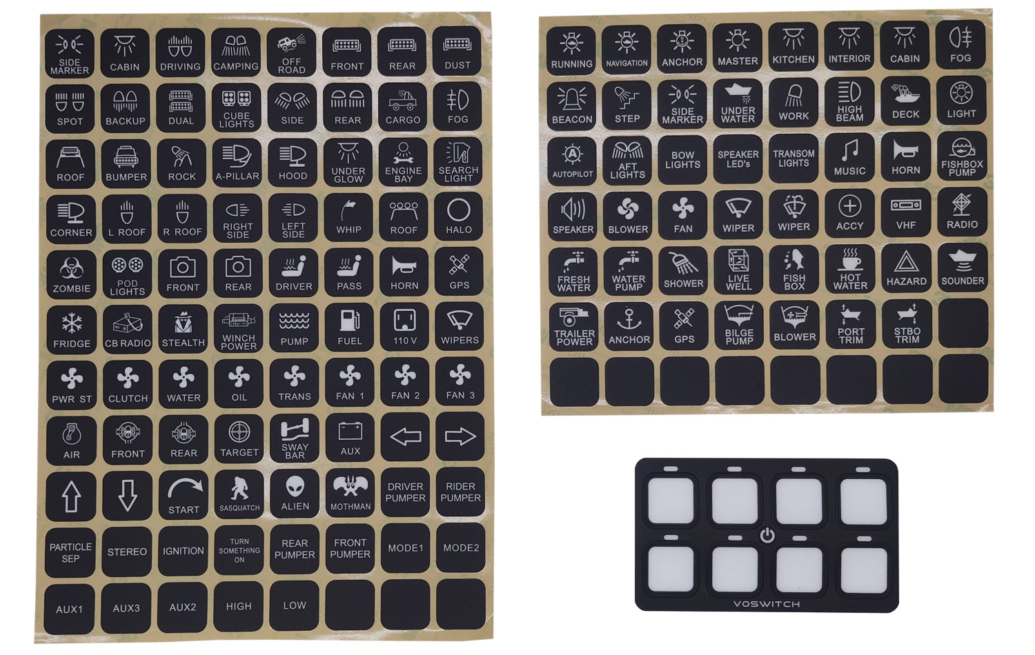 US$ 21.80 - 8 Button Panel Face Membrane Replacement with Sticker sheet ...