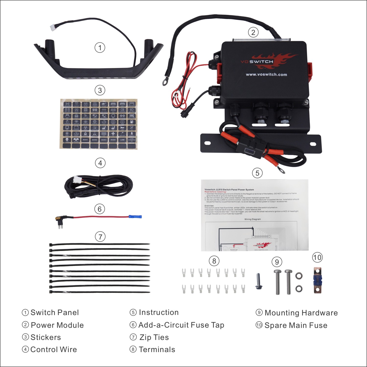 Jeep JL wrangler switch panel