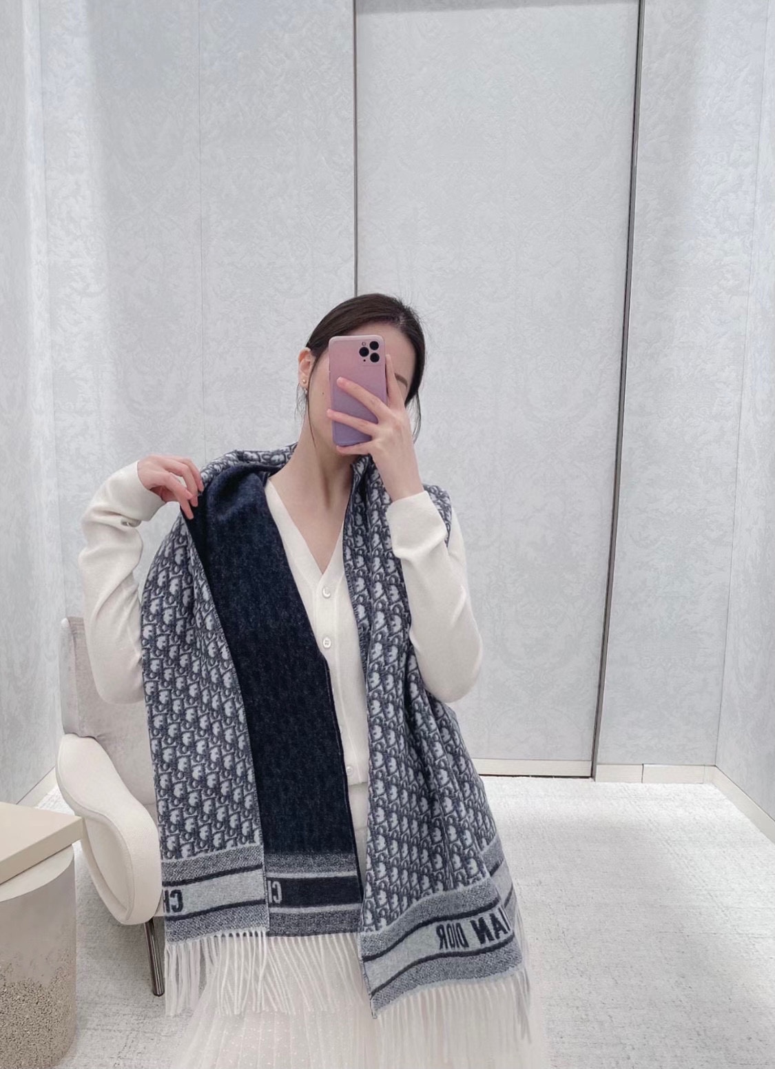 使い勝手良し 2024 ディオール新作 マフラー ウール スーパーコピー