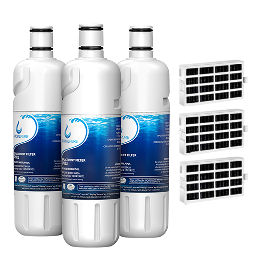w10413645a, Edr2rxd1 Water Filter, Filter 2 with Air Filter By GPE (3 Pack)