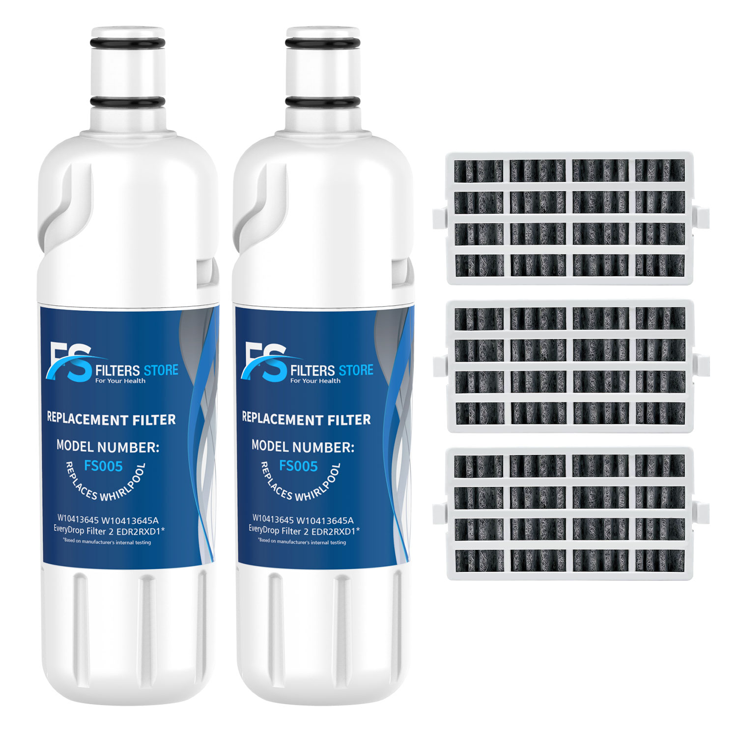 Edr2rxd1, w10413645a Water Filter, Filter 2 with Air Filter By FS (2 Pack)